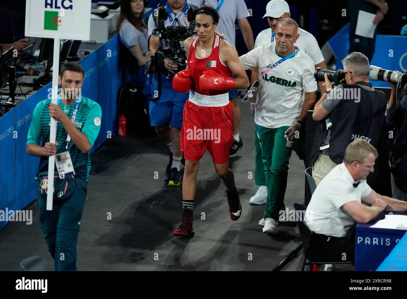 Algeria's Imane Khelif prepares to fight China's Yang Liu in their ...