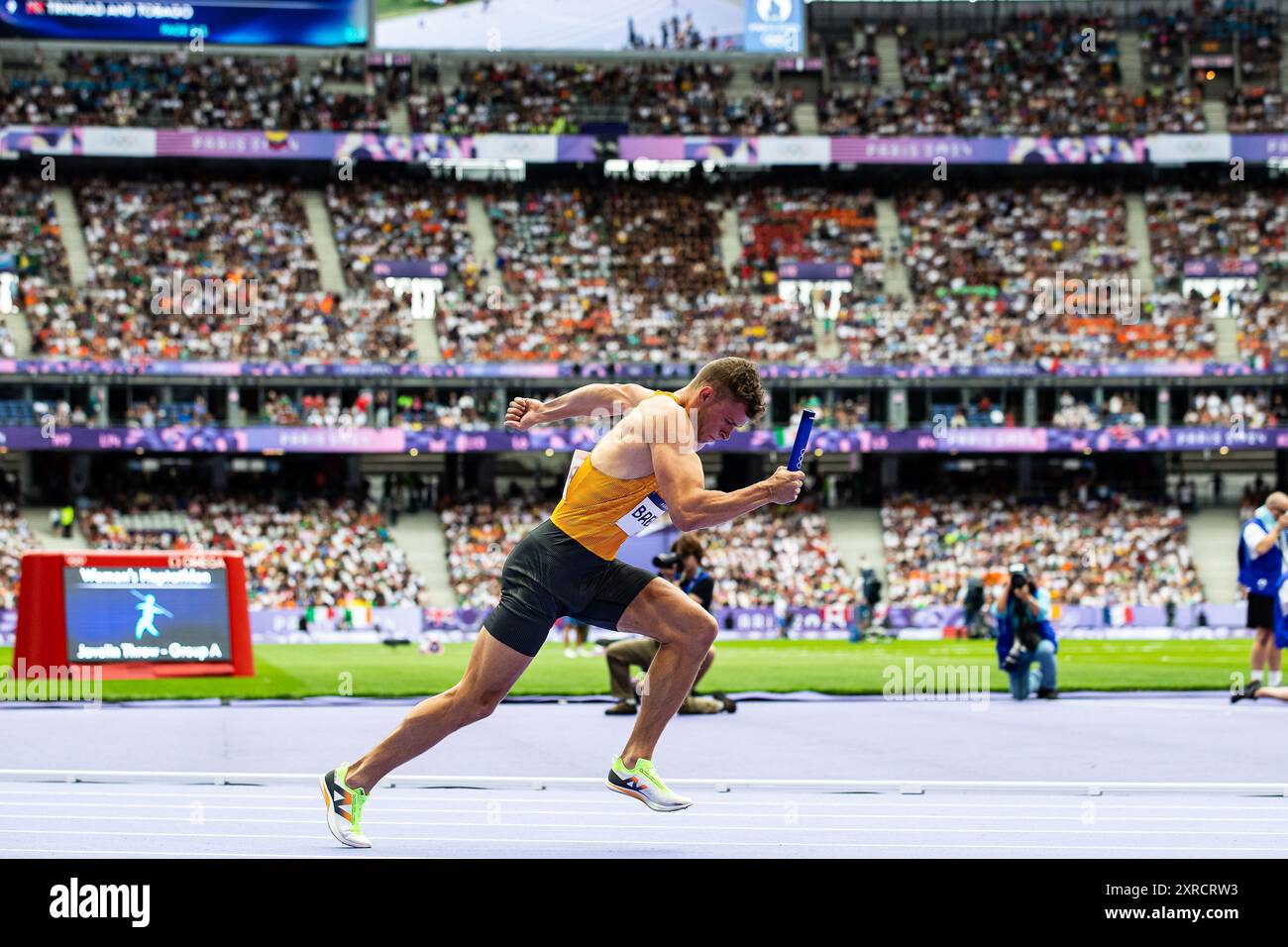 FRA, Olympische Spiele Paris 2024, 09.08.2024, Herren 4x400m Staffel 1. Sprinter Bredau Jean ...