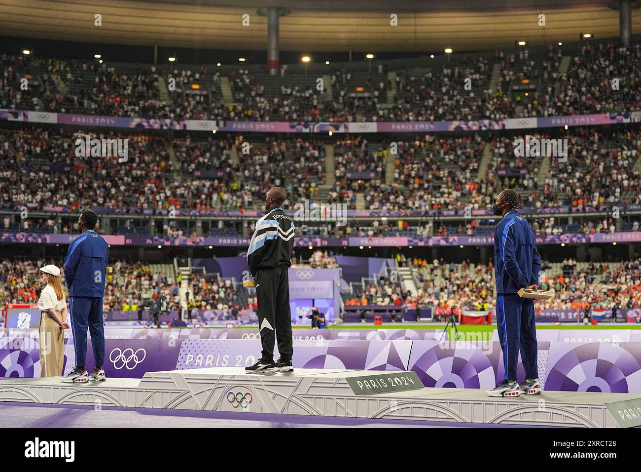 Gold medal Letsile Tebogo of Botswana poses during Men's 200m Final of ...