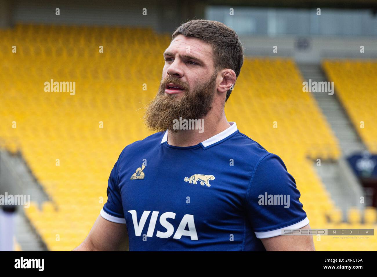 Marcos Kremer looks on during the Argentina captains run at the Sky ...