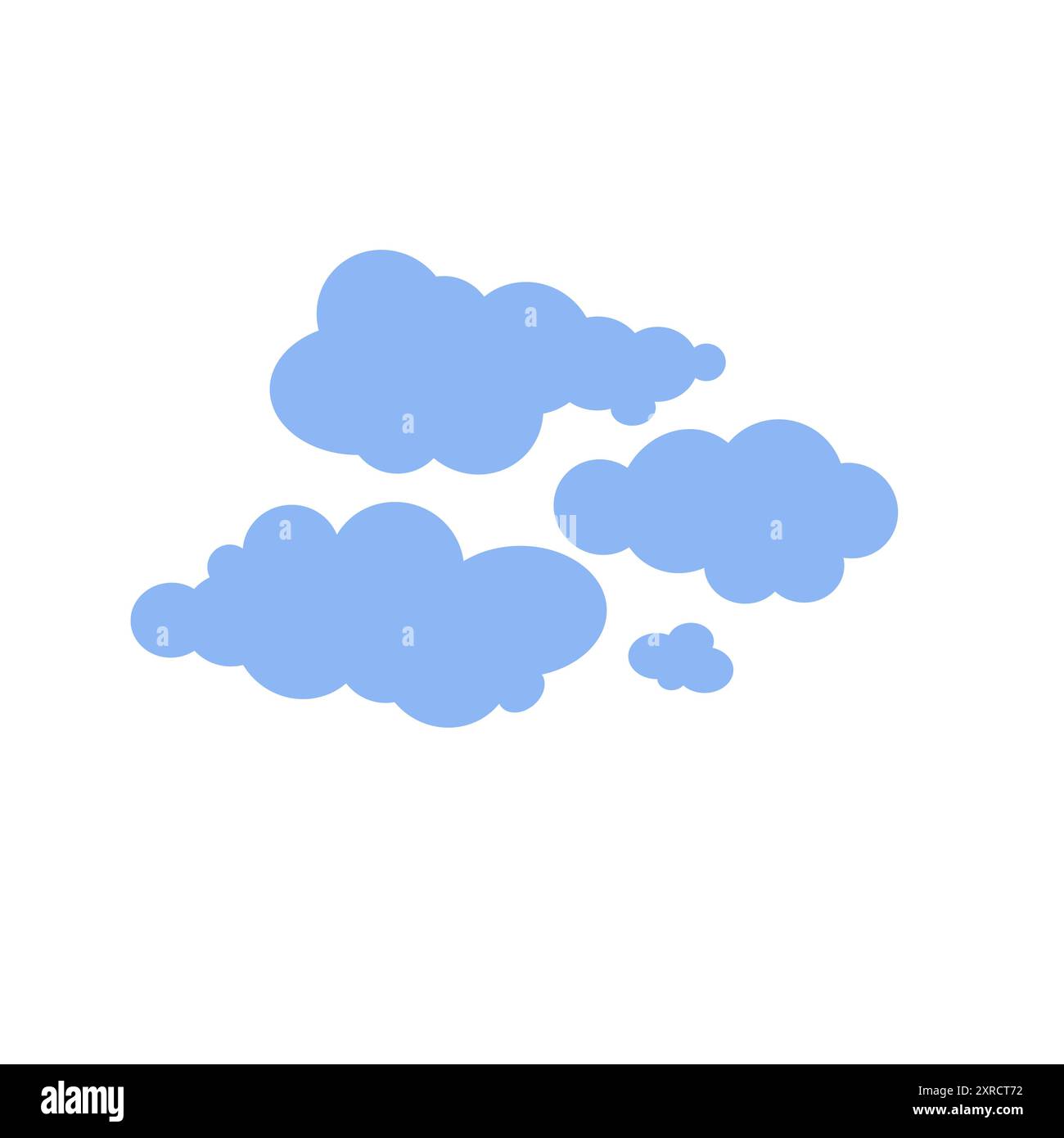 Clouds in sky cute hand drawn doodle minimalist vector illustration ...