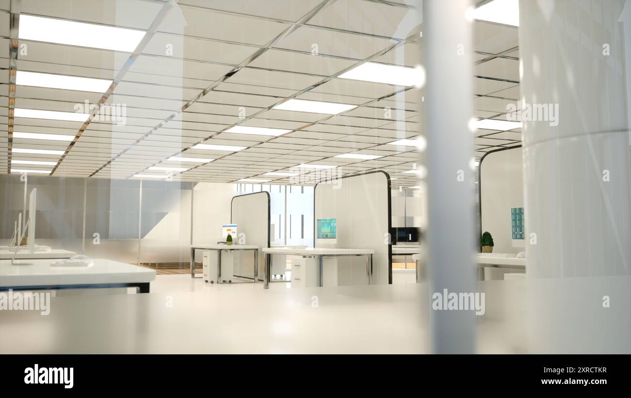 Partitioned workstations hi-res stock photography and images - Alamy