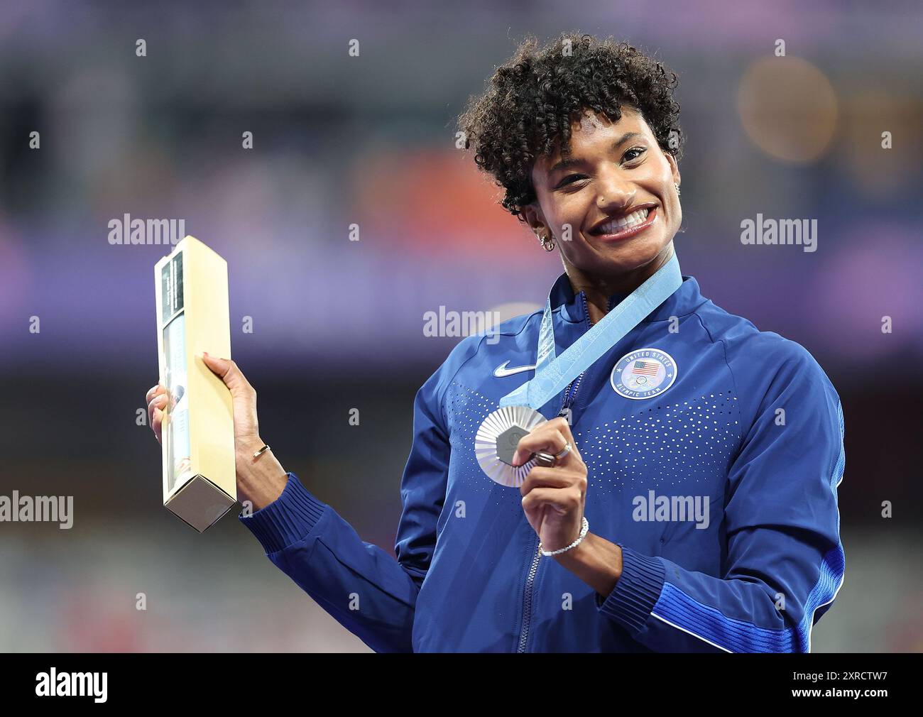 Paris, France. 9th Aug, 2024. Silver medalist Anna Cockrell of United ...