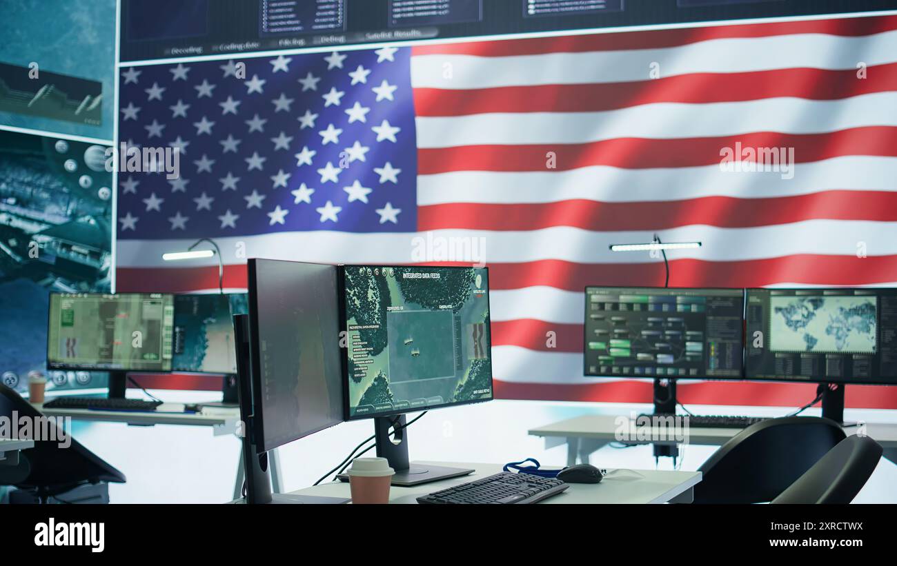 Empty modern base of operations used by the US military armed forces ...