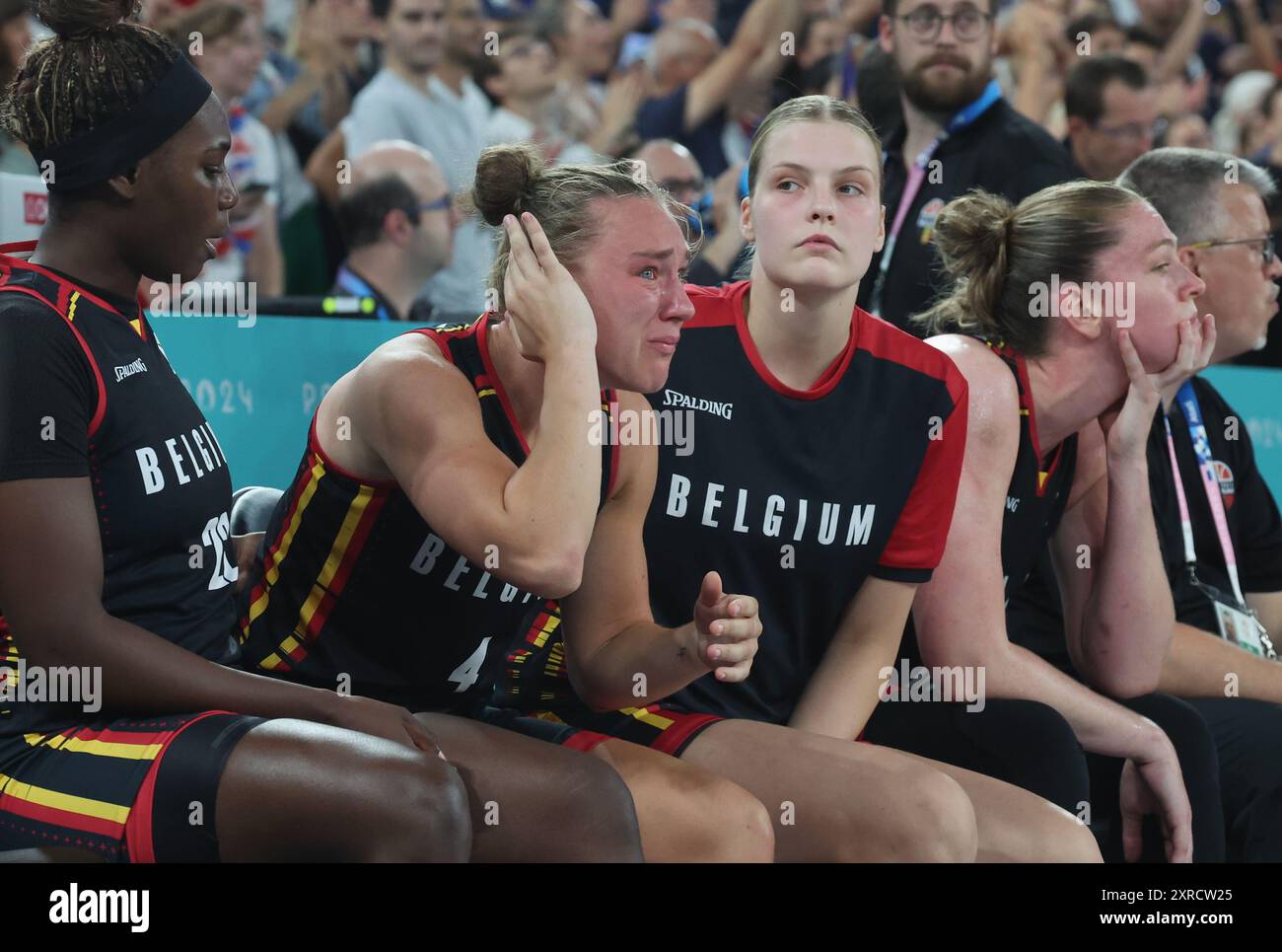 Paris, France. 09th Aug, 2024. Belgium's Elise Ramette and Belgium's ...