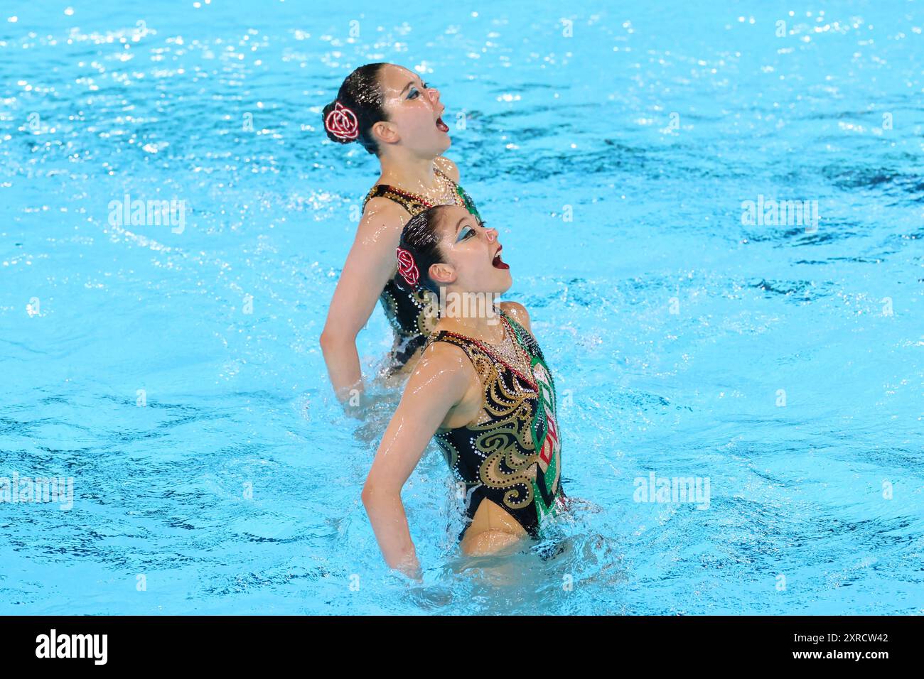 Saint-Denis, France. 9th Aug, 2024. Tomoka Sato & Moe Higa (JPN) Artistic Swimming : Duets ...