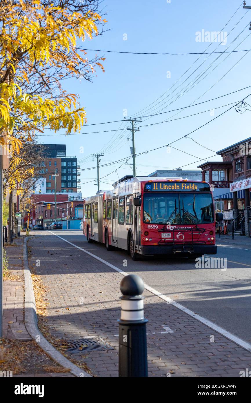 Ottawa, Canada - May 11, 2024: Public bus on the road, OC Transpo Stock ...