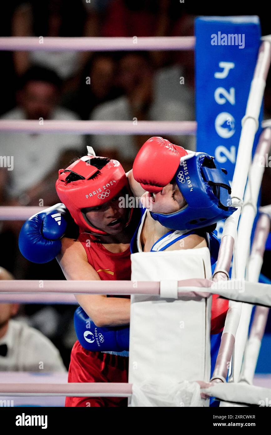 Paris, France. 09th Aug, 2024. Gold medalist Yu WU of China competes in ...