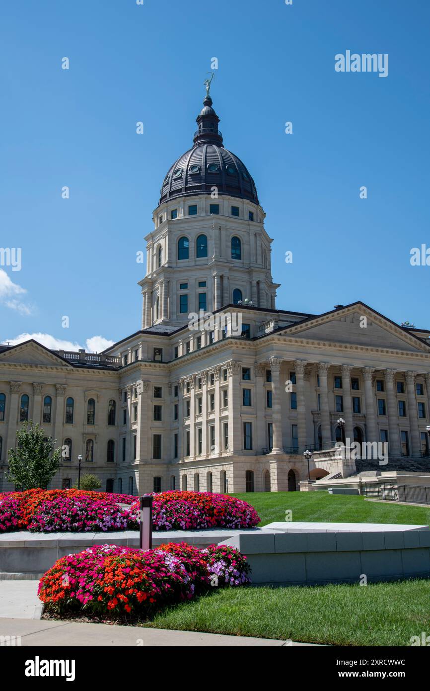 Topeka, Kansas. State capitol. It is also known as the Kansas ...