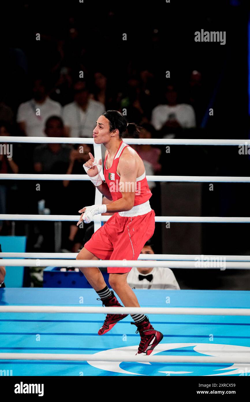 Paris, France. 09th Aug, 2024. The gold medalist Imane KHELIF of ...