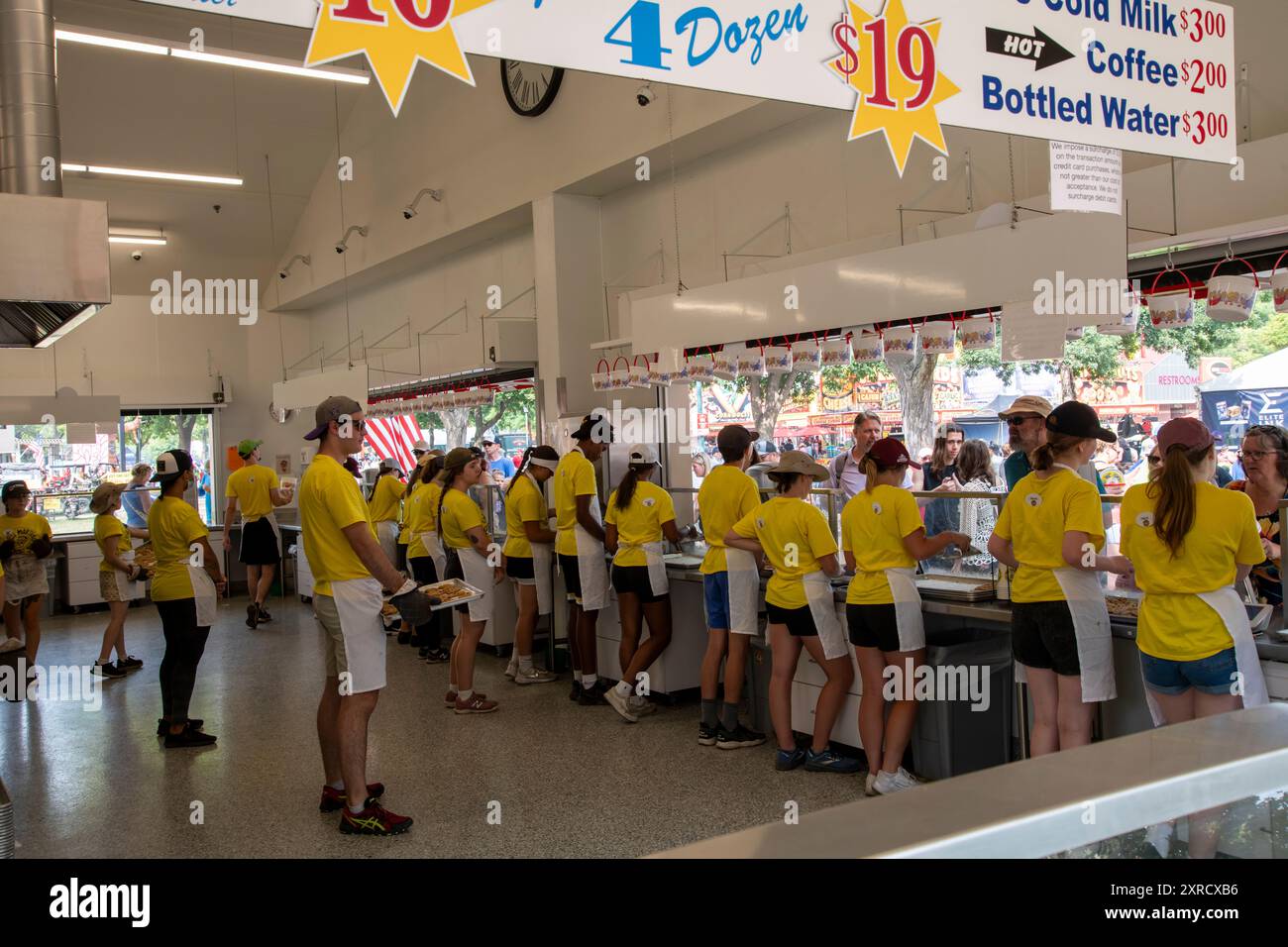 Falcon Heights, Minnesota. Teenagers working at Sweet Martha's making ...