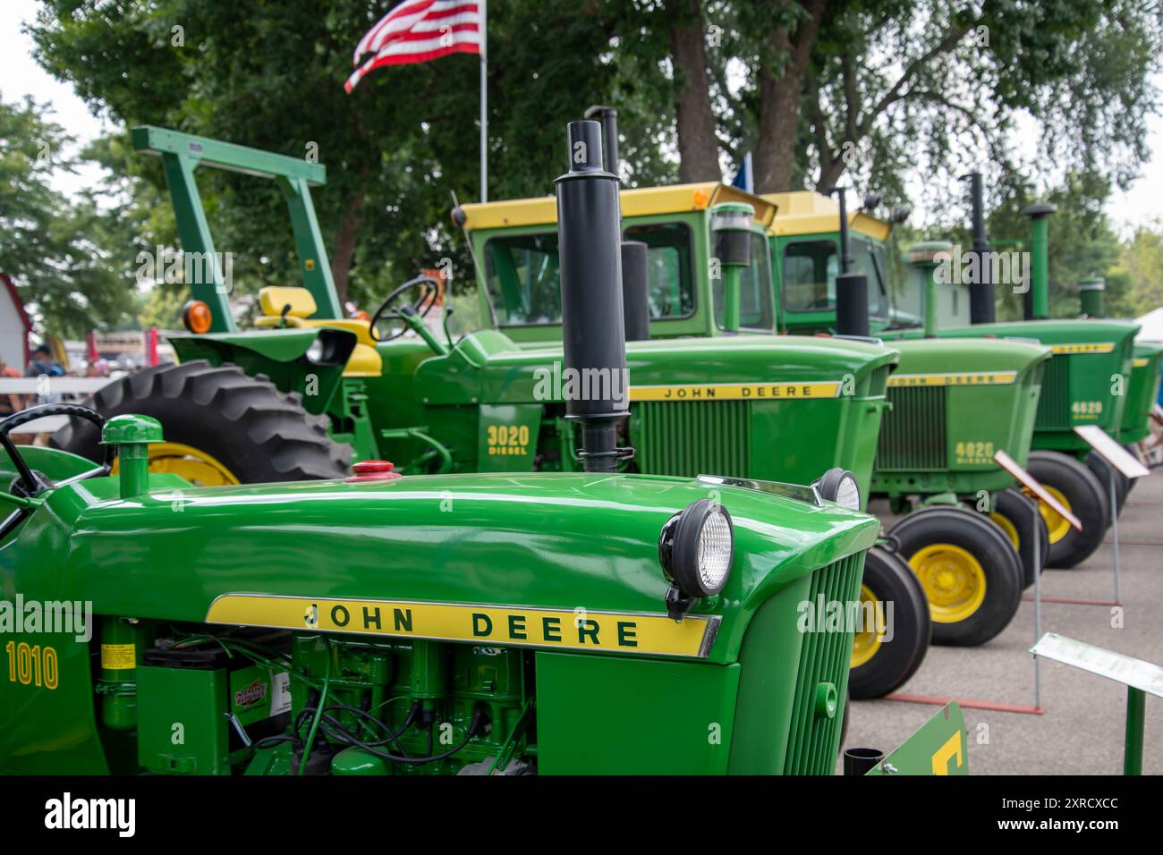 Falcon Heights, Minnesota. John Deere exhibit at the Minnesota state ...