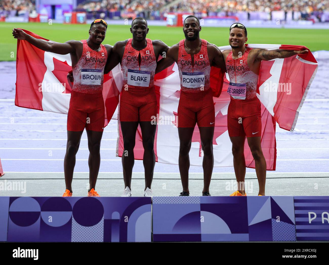 Paris, Ile de France, France. 9th Aug, 2024. Aaron Brown (CAN), Jerome ...