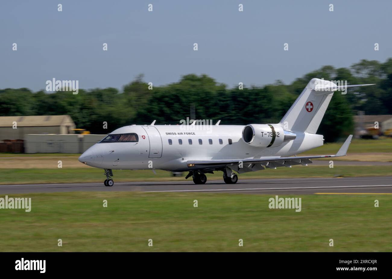 Swiss Air Force Challenger 604, T-752,arrival at the Royal ...