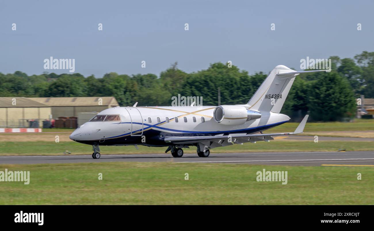 Bombardier Challenger 600 arrival at the Royal International Air Tattoo ...