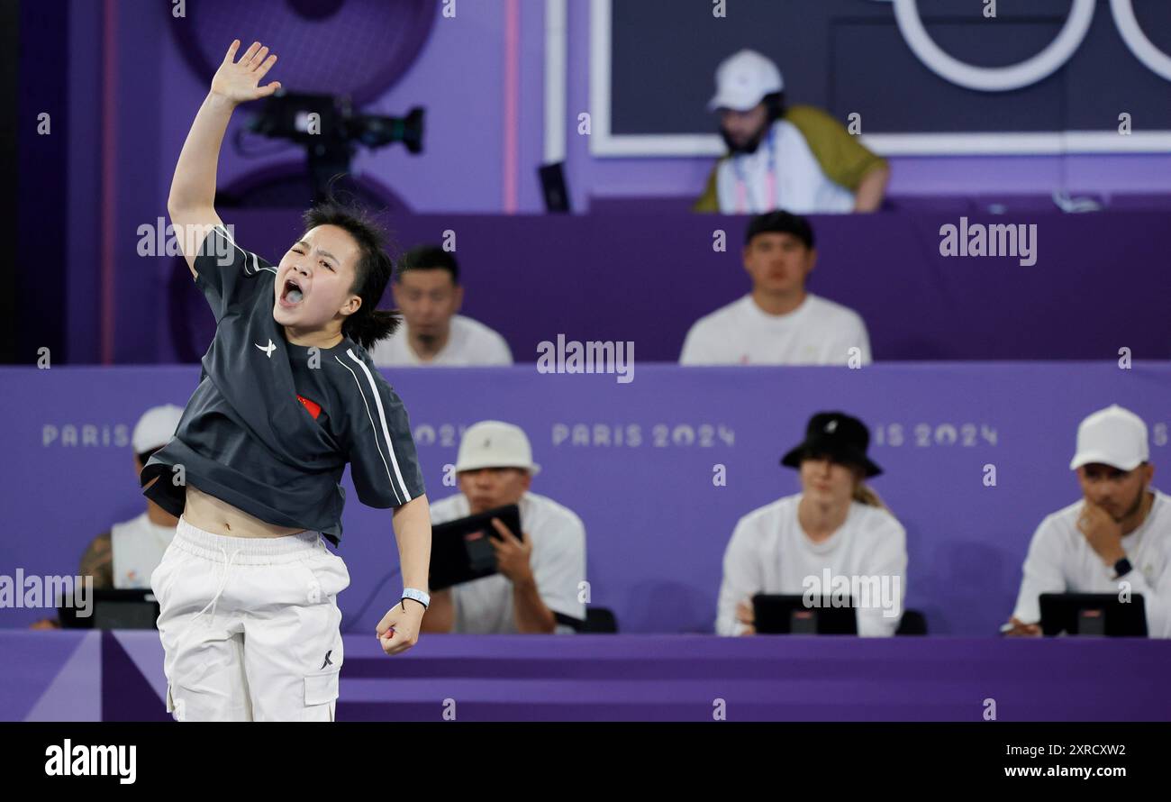 Paris, France. 9th Aug, 2024. Liu Qingyi of China, known as B-Girl 671 ...