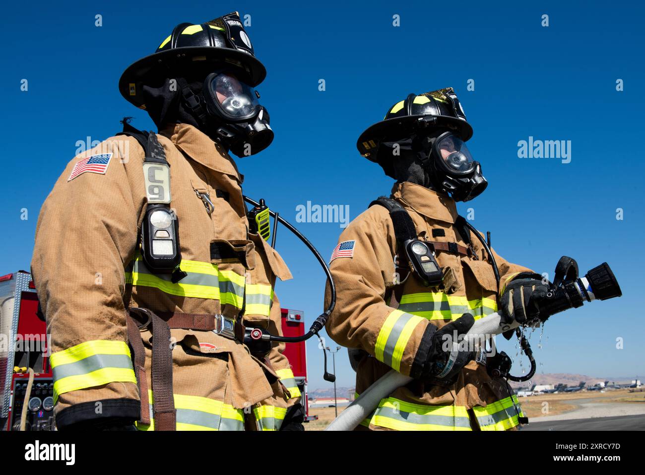 Joshua Mares, left, 60th Civil Engineer Squadron engineer, and U.S. Air ...