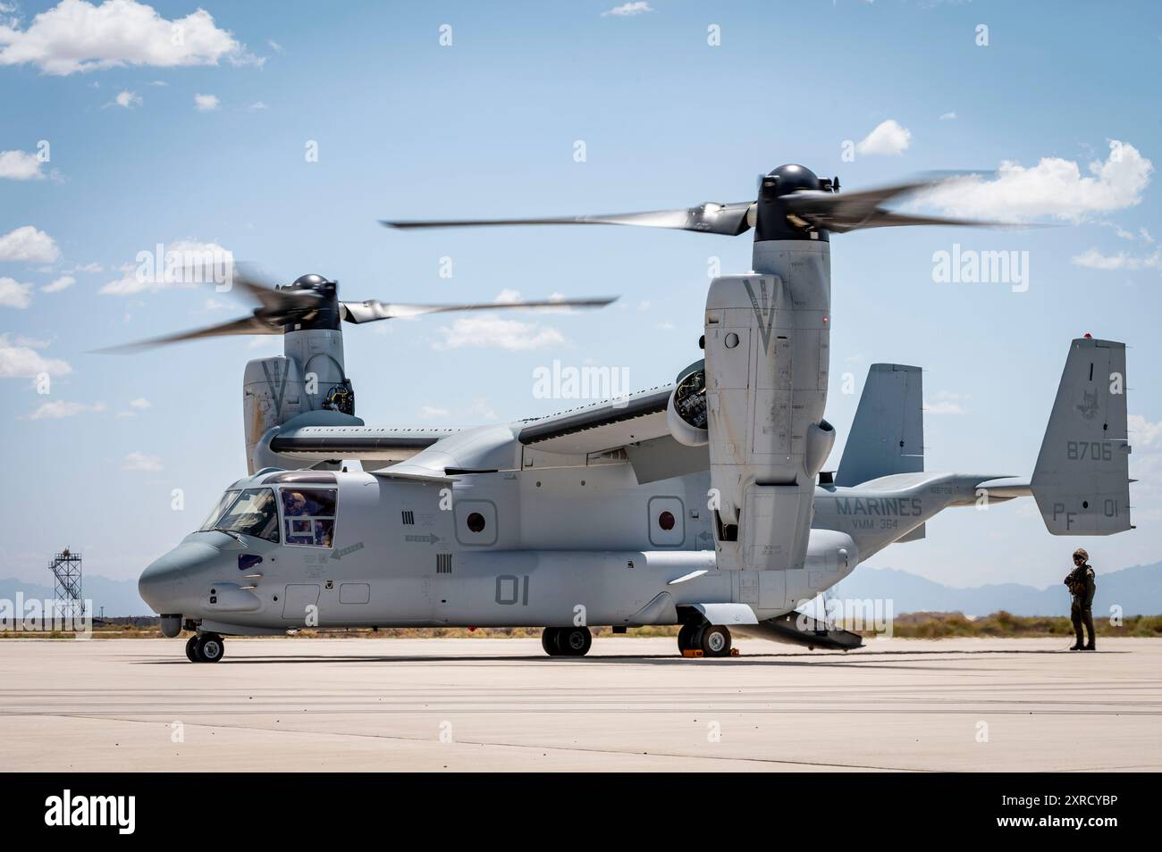 A U.S. Marine Corps MV-22 Osprey from the Marine Medium Tiltrotor ...