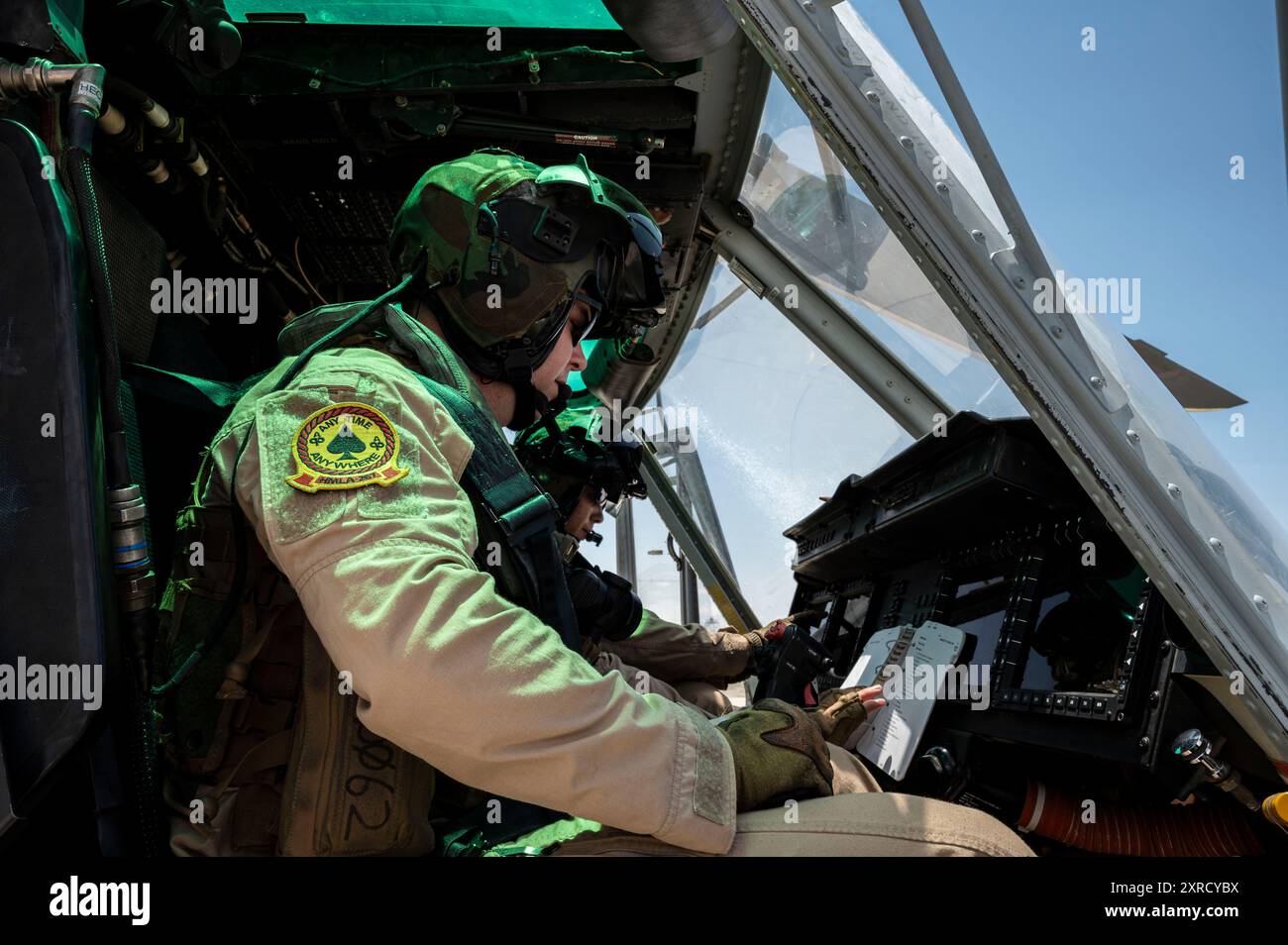 U.S. Marine Corps pilots from the Marine Light Attack Helicopter ...