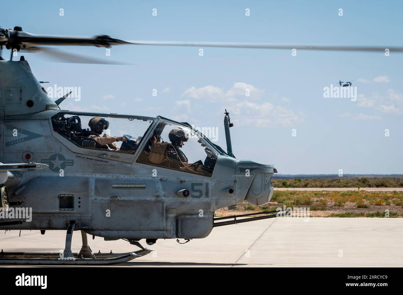 U.S. Marine Corps Bell AH-1Z Viper helicopter pilots from the Marine ...