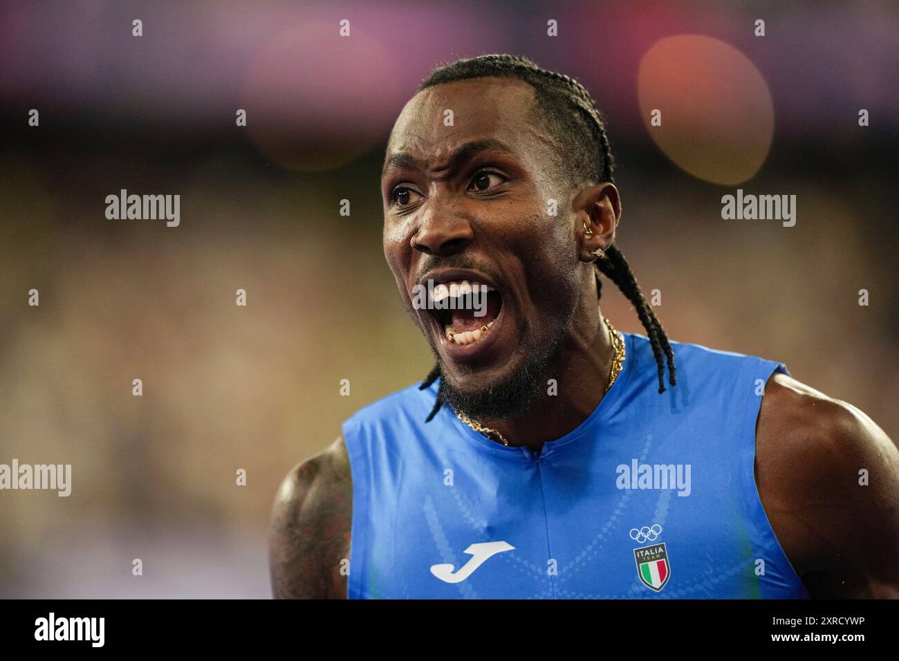 Andy Diaz Hernandez of Italy celebrate the bronze medal during Men's ...