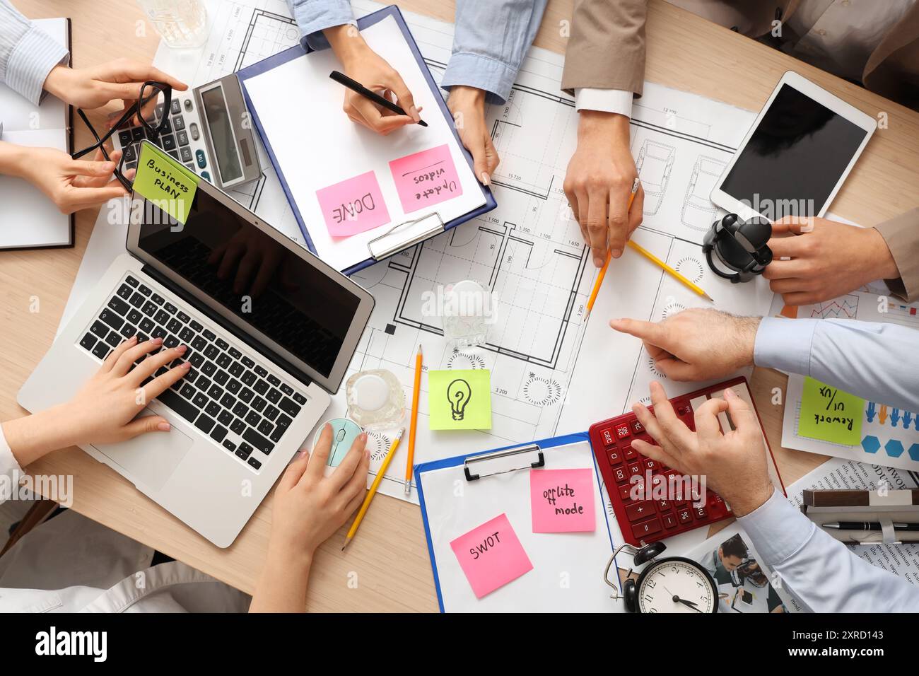 Top view engineer working together hi-res stock photography and images ...