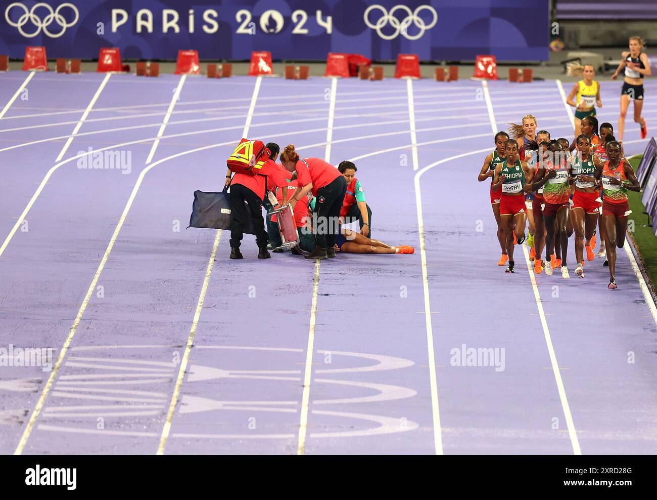 Paris, France. 9th Aug, 2024. Alessia Zarbo of France gets medical ...