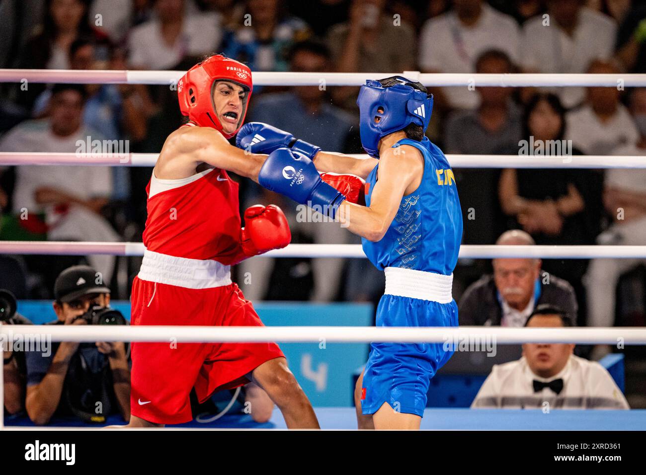 Paris, France. 09th Aug, 2024. During the womens 66kg boxing final bout ...