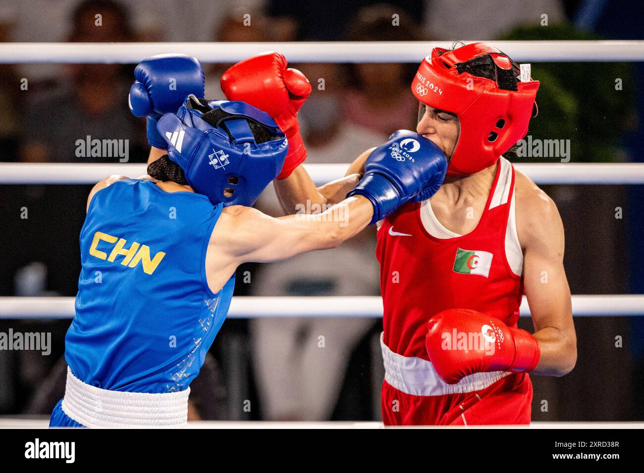 Paris, France. 09th Aug, 2024. During the womens 66kg boxing final bout ...