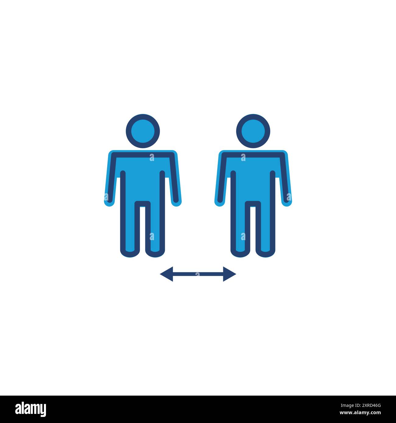 Social distance icon vector. social distancing icon. self quarantine ...