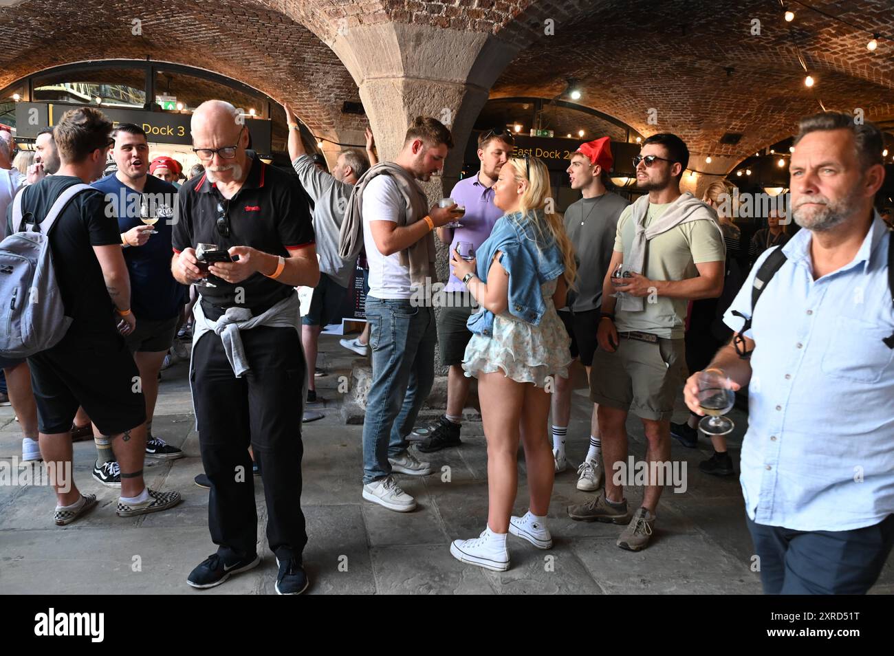 Friday morning the beer craft festival opened at Tobacco Dock with the queue outside going as ...