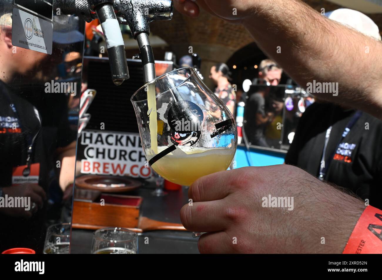 Friday morning the beer craft festival opened at Tobacco Dock with the queue outside going as ...