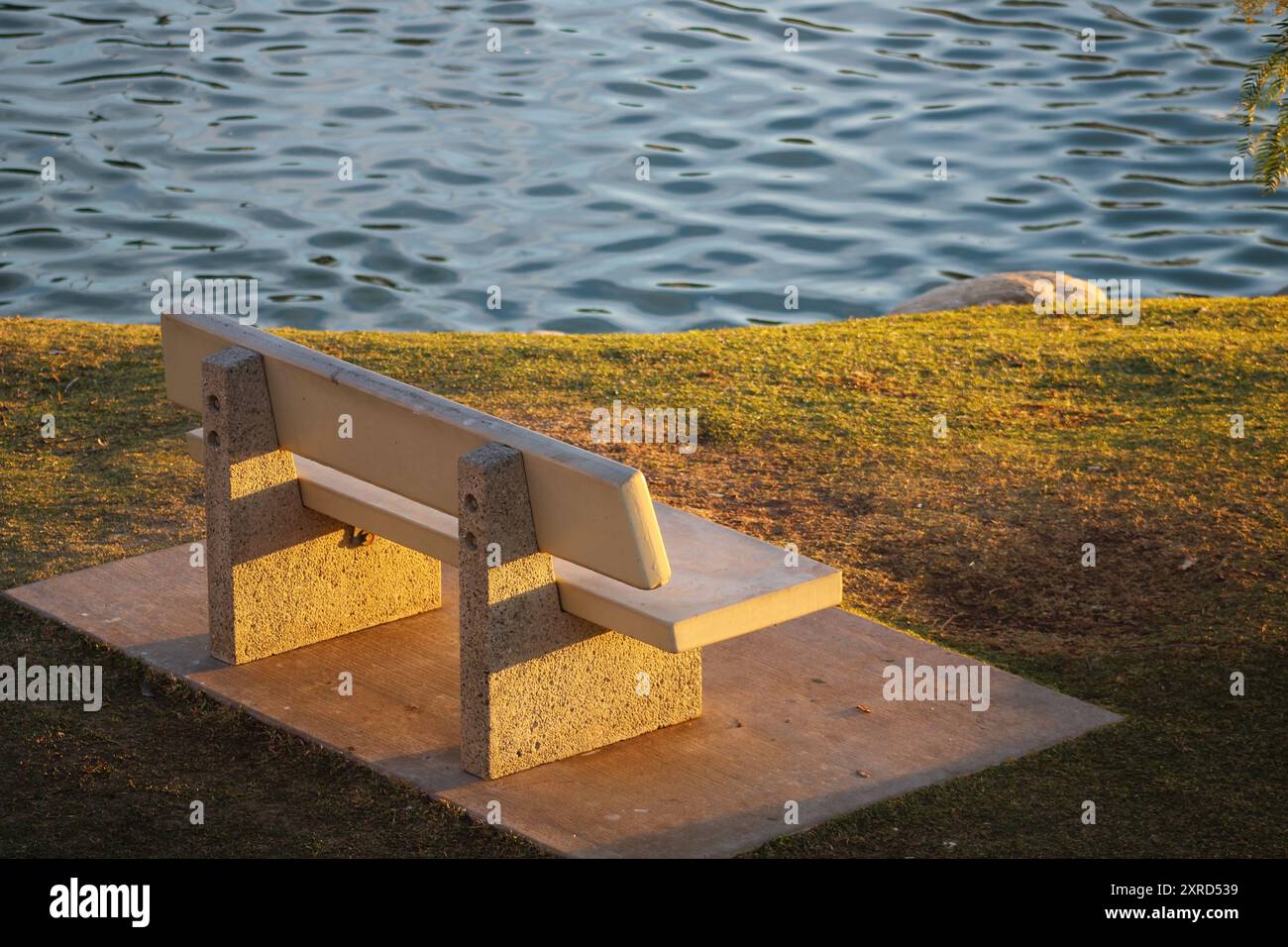 peaceful seat during golden hour Stock Photo - Alamy