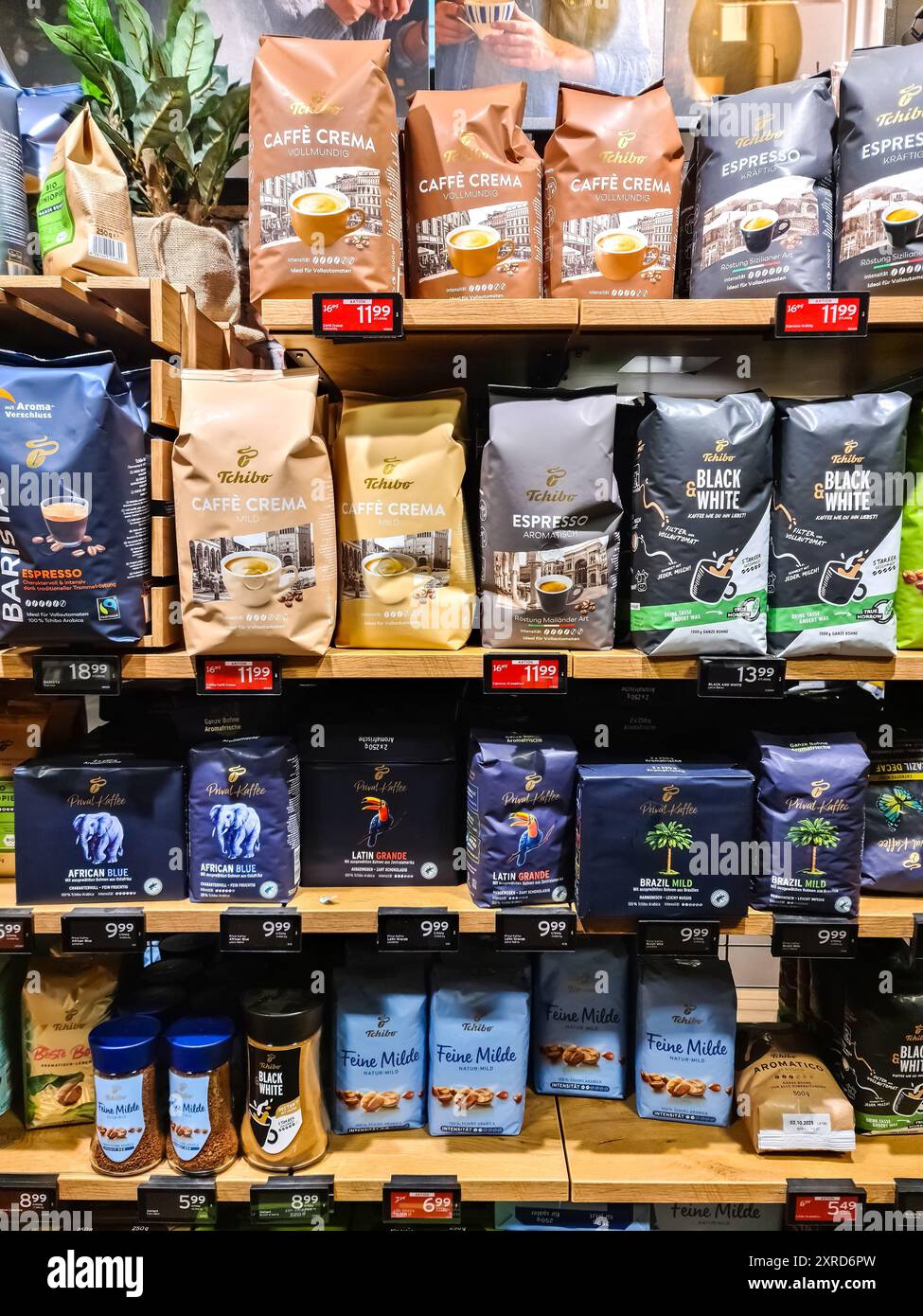 Kiel, Germany - 08 August 2024: Tchibo brand coffee beans on a shelf ...
