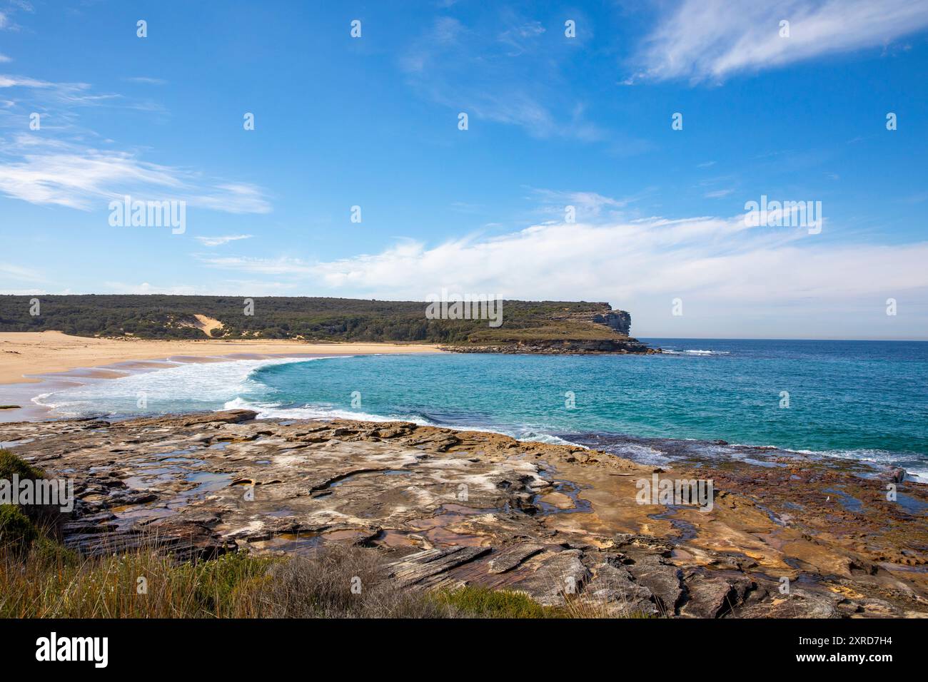 Royal National Park in South Sydney, coastline along the Coast path ...