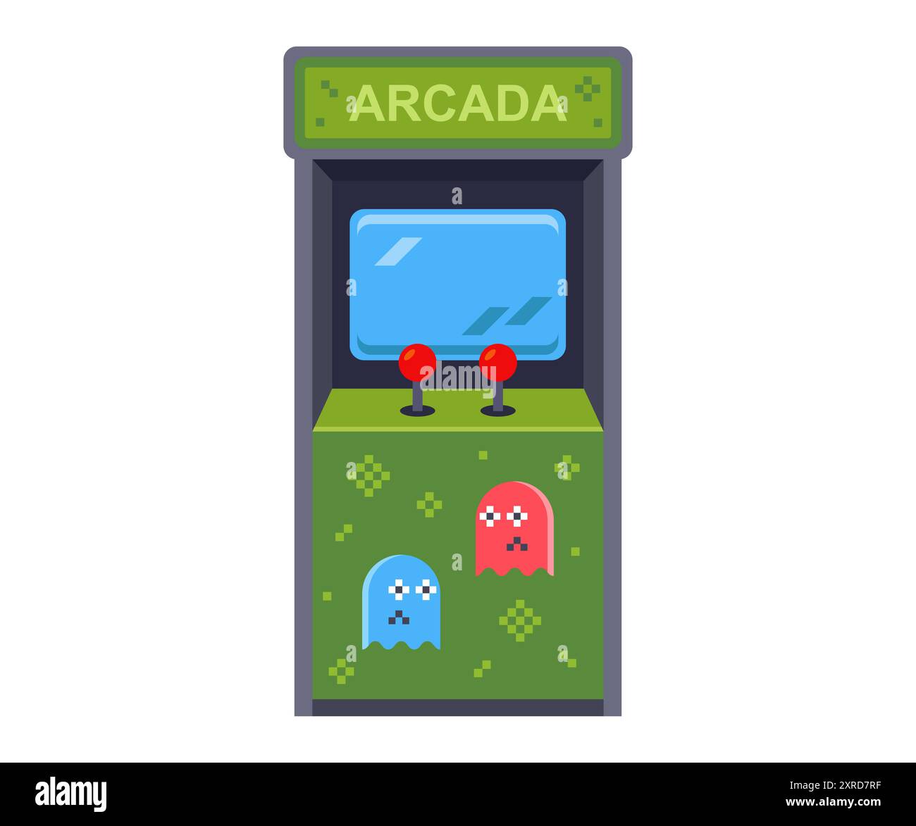 green arcade machine. flat vector illustration Stock Vector Image & Art - Alamy