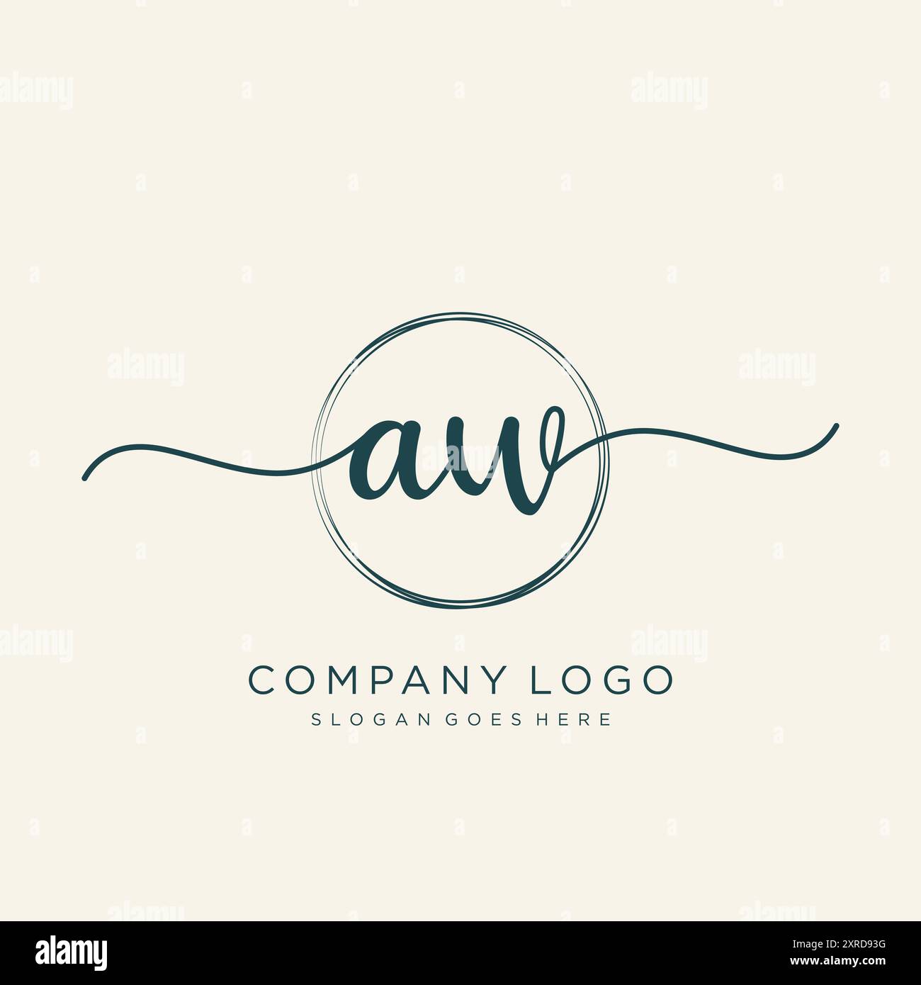 Aw initial Stock Vector Images - Alamy