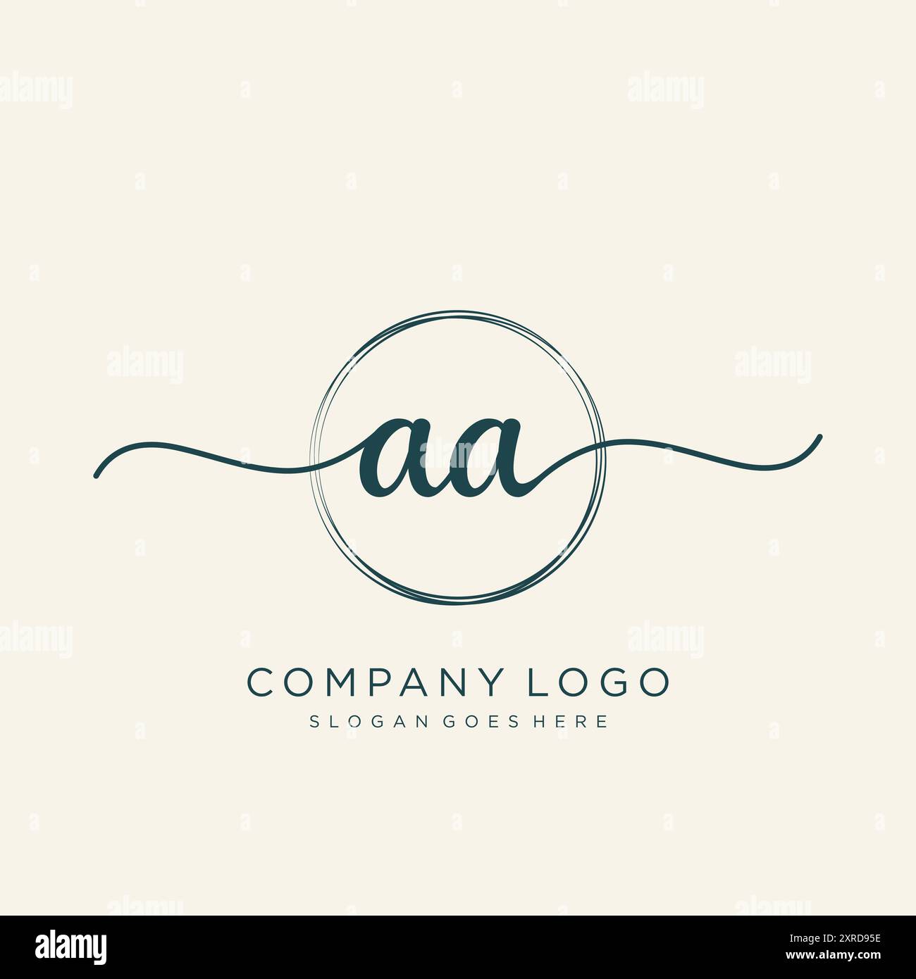 AA Initial Handwriting Logo Design Stock Vector Image & Art - Alamy