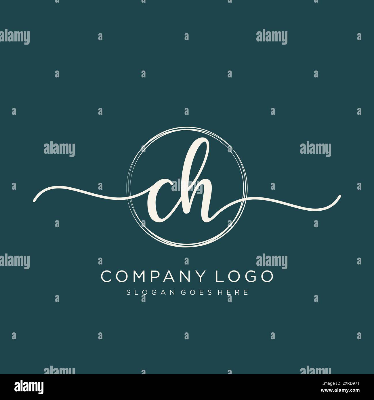 CH Initial Handwriting Logo Design Stock Vector Image & Art - Alamy