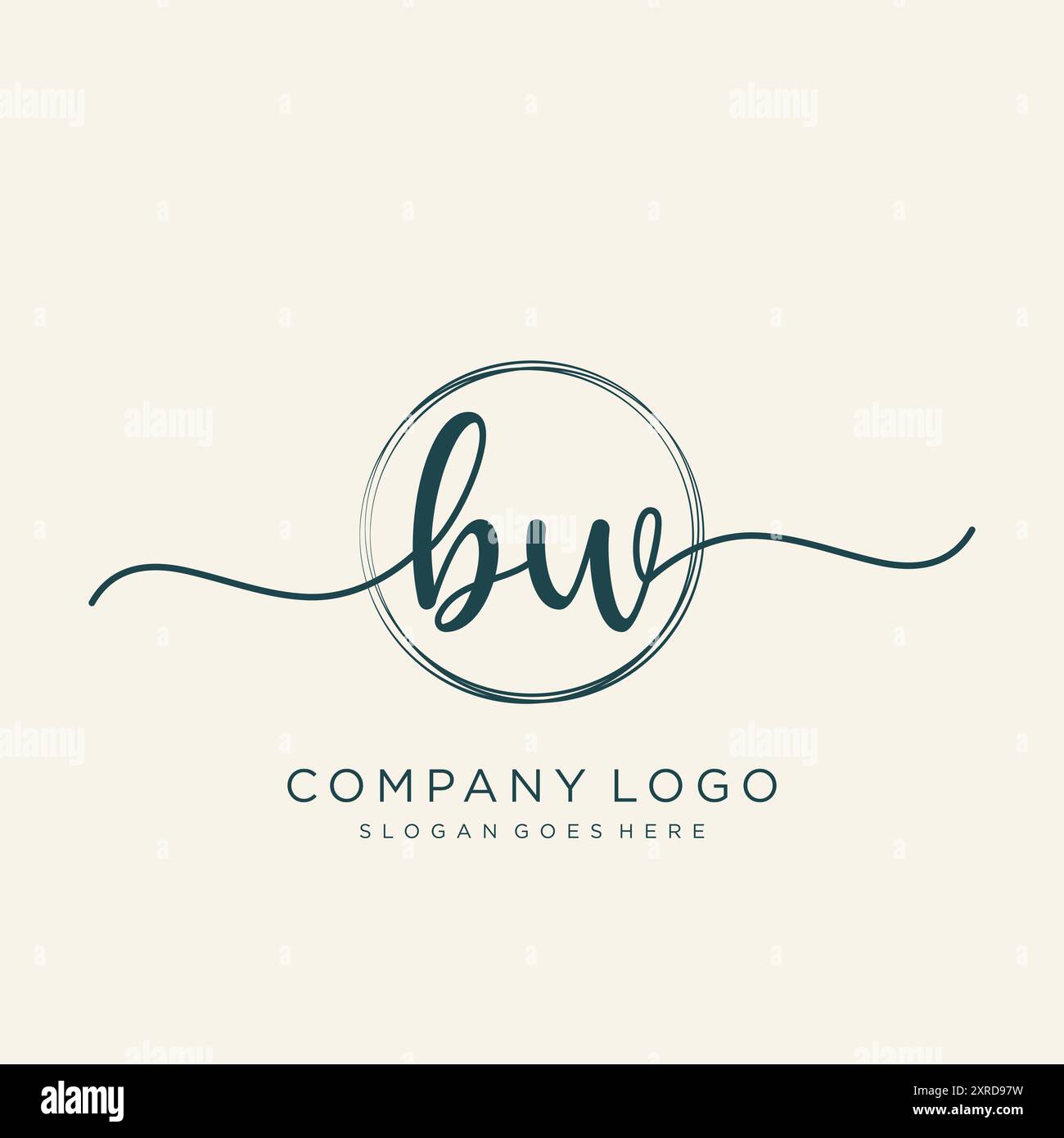 Initial logo bw vector vectors hi-res stock photography and images - Alamy