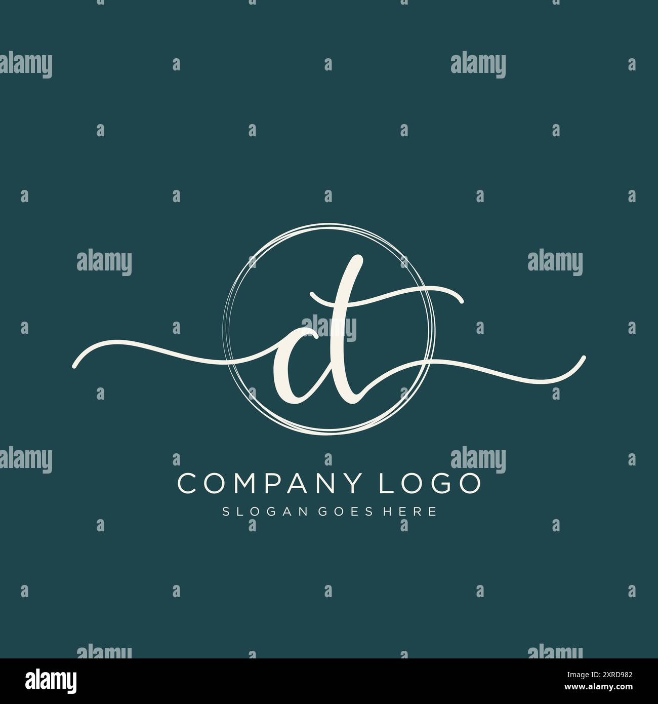 Initial ct vector vectors hi-res stock photography and images - Alamy