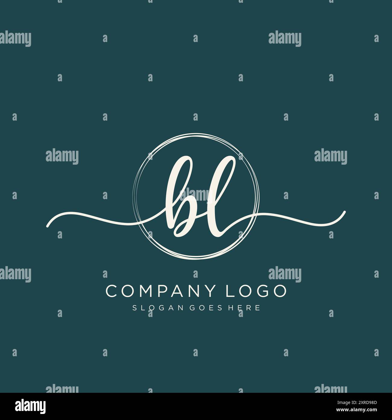 BL Initial Handwriting Logo Design Stock Vector Image & Art - Alamy