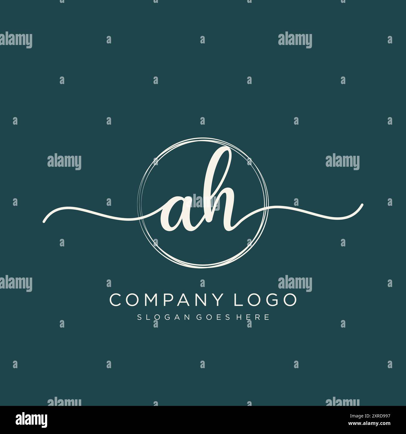 Ah initial vector hi-res stock photography and images - Alamy