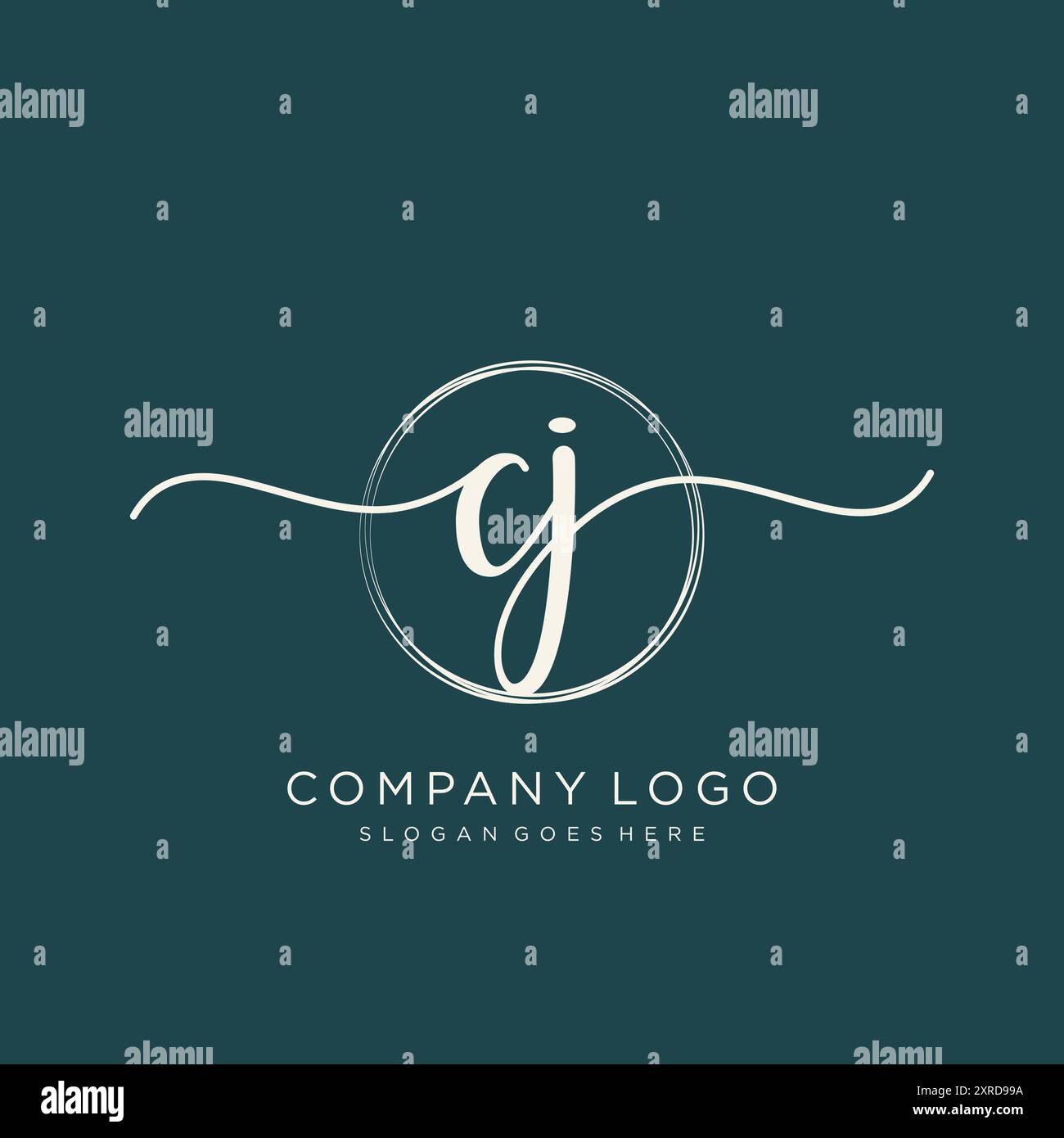 Cj letter design hi-res stock photography and images - Alamy