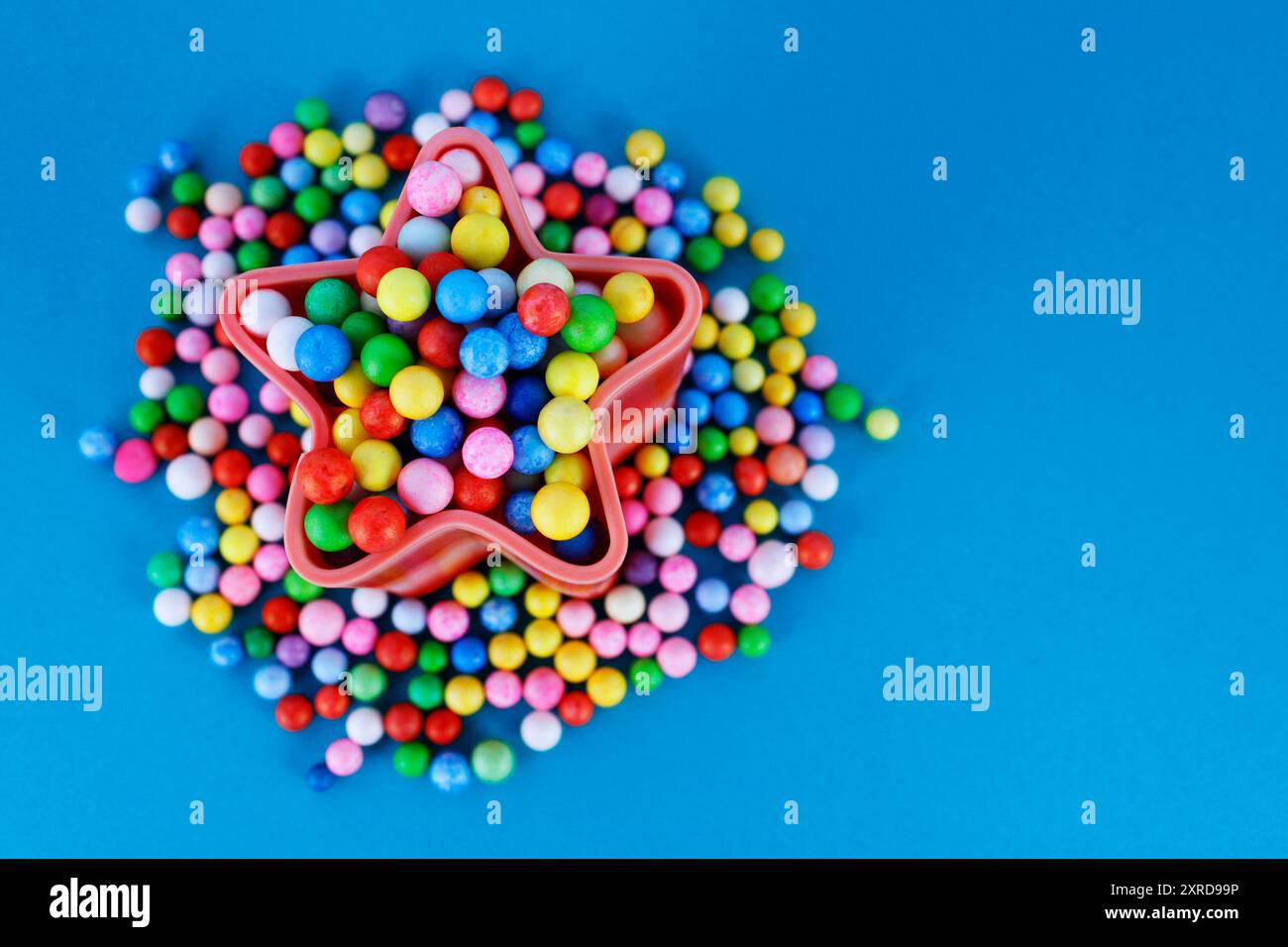 Chasing success, colorful spheres inside and outside a star Stock Photo ...