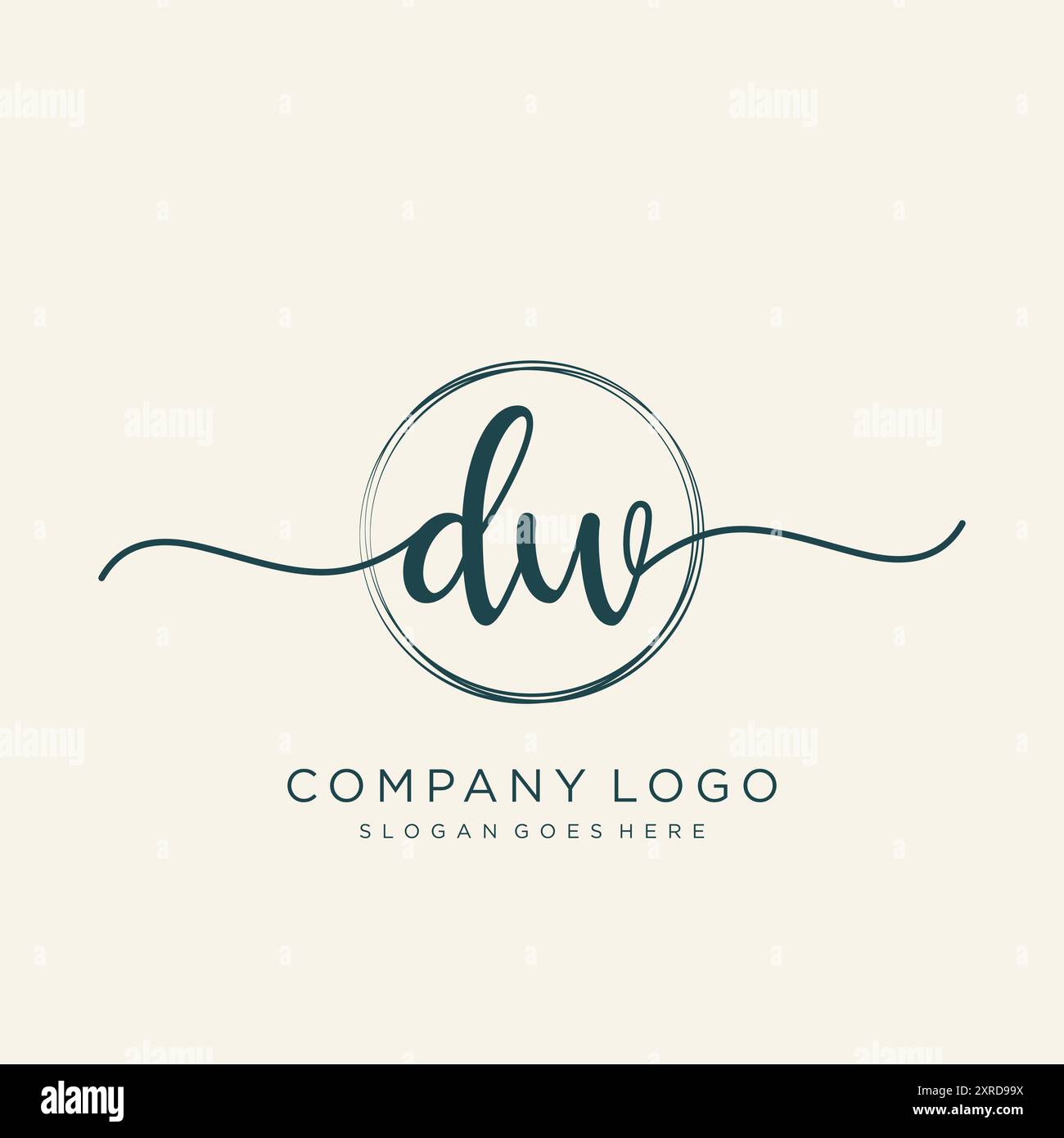 DW Initial Handwriting Logo Design Stock Vector Image & Art - Alamy