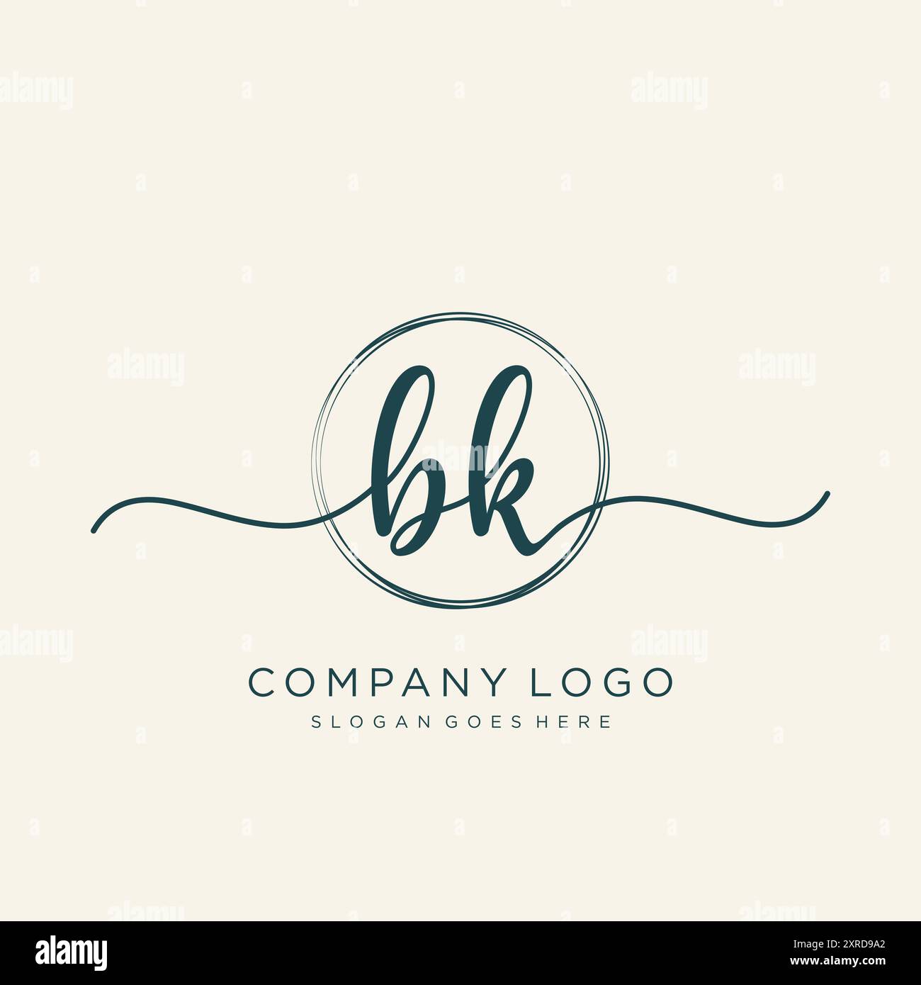 BK Initial Handwriting Logo Design Stock Vector Image & Art - Alamy