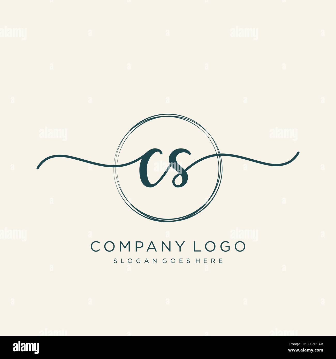 CS Initial Handwriting Logo Design Stock Vector Image & Art - Alamy