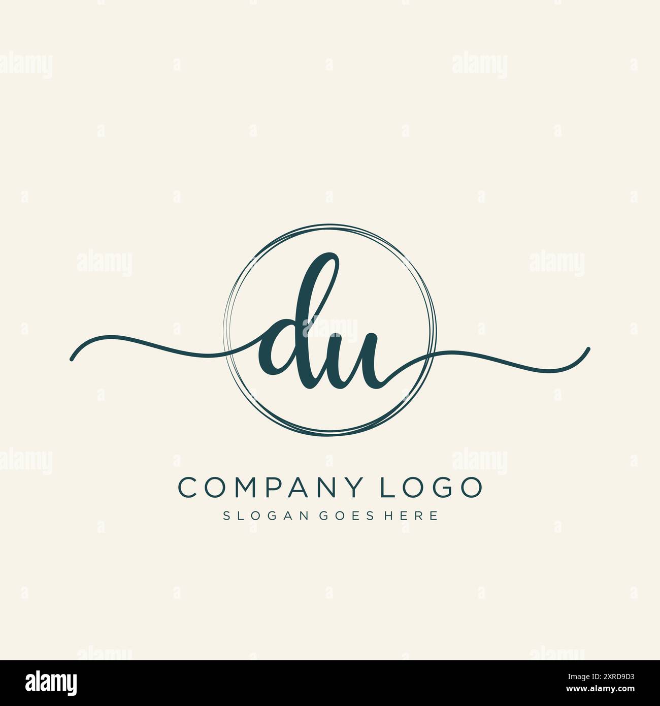 Du initial Stock Vector Images - Alamy