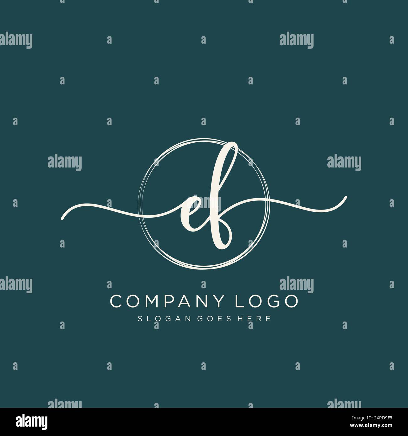 EF Initial Handwriting Logo Design Stock Vector Image & Art - Alamy